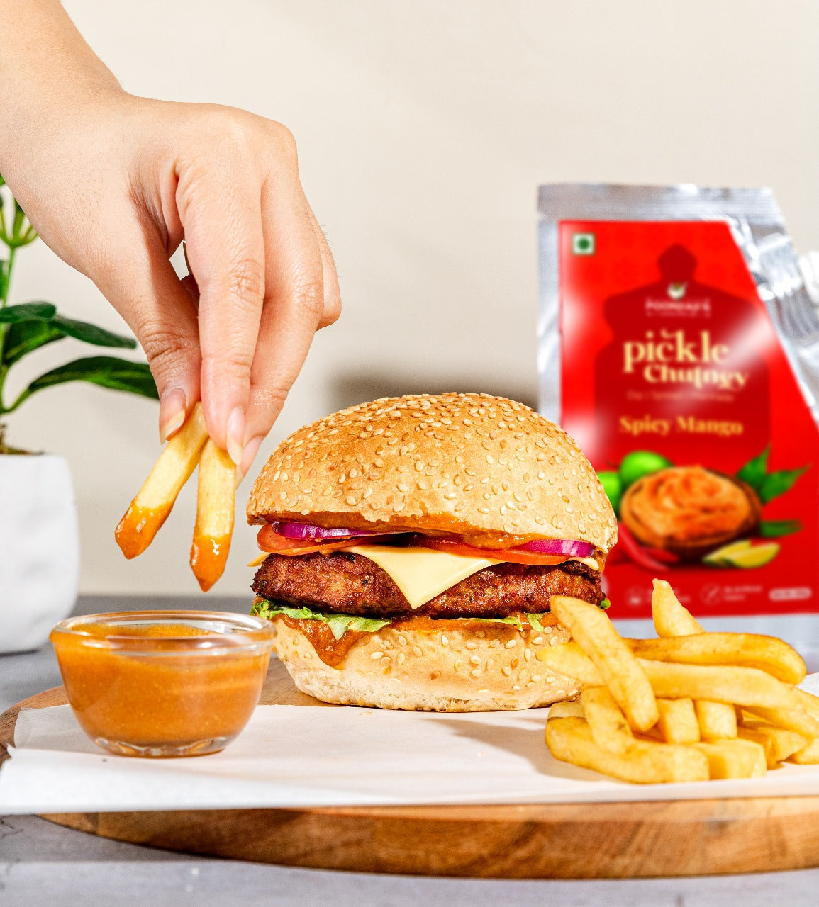 Poonjiaji's Spicy Mango Pickle Chutney (200g) - Authentic Achaari Flavor