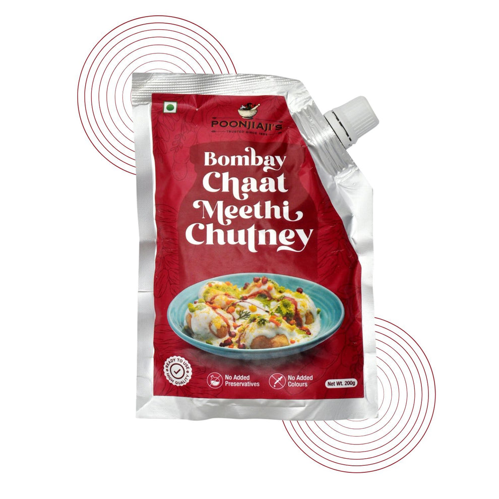Poonjiaji's Bombay Chaat Meethi Chutney (200g) - Sweet & Tangy Delight